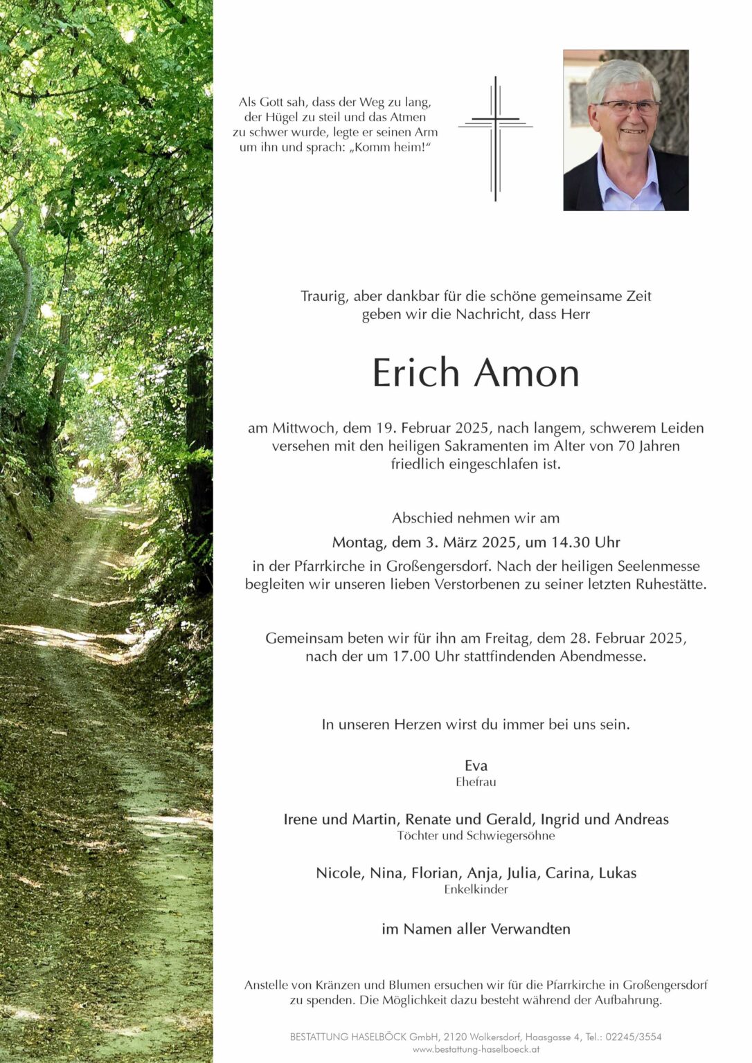 Erich Amon - Bestattung Haselböck